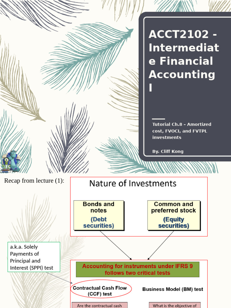 ACCT2102 - Tutorial ch.8 | PDF | Investing | Bonds (Finance)