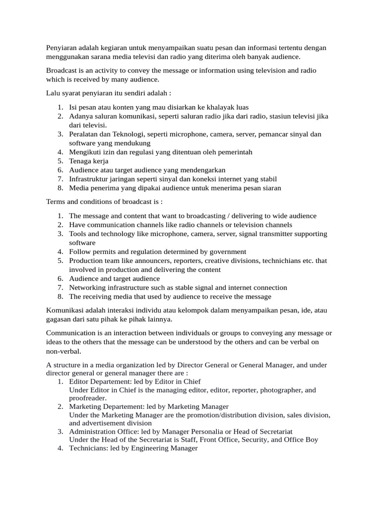 Uts Broadcast | PDF | Radio | Mass Media