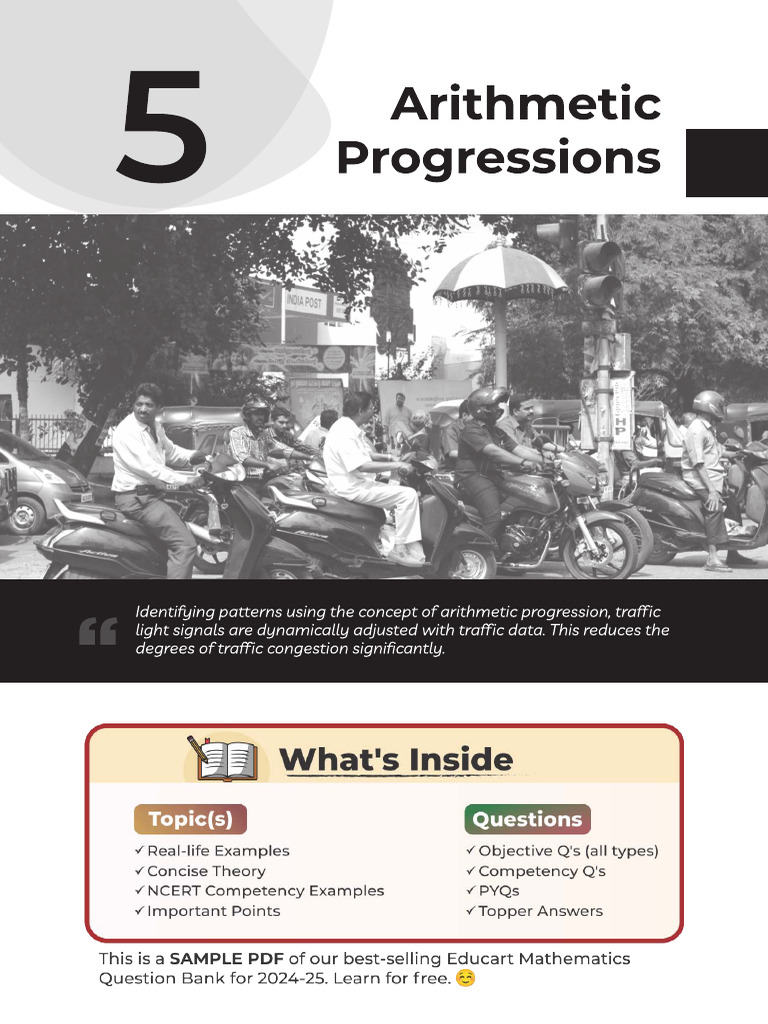 CBSE-X Mathematics - Chap-5 (Arithmetic Progressions) | PDF | Numbers | Sequence