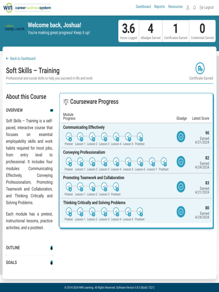 Florida Ready To Work My Dashboard | PDF | Teaching | Pedagogy