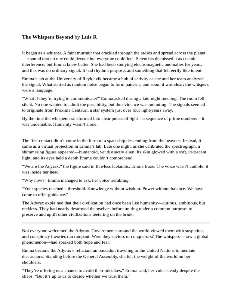 Whispers of First Contact | PDF