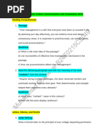 PREP Framework Handout | PDF | Communication | Thought