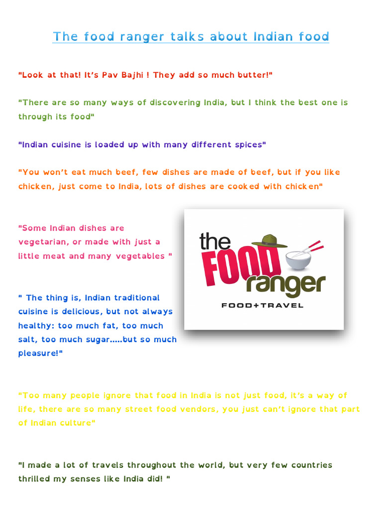 Food Ranger Quotes | PDF