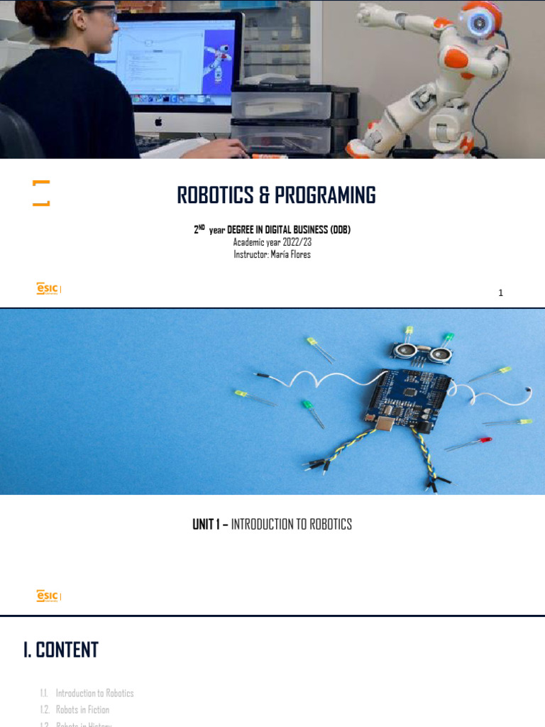 Unit1 - Introduction To Robotics - Part - Ii | PDF | Robotics | Robot