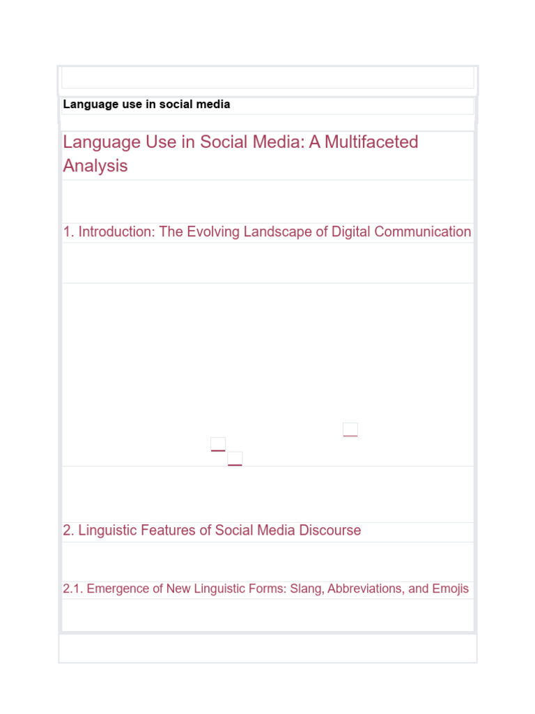 Language Use in Social Media Salman | PDF | Linguistics | Identity ...