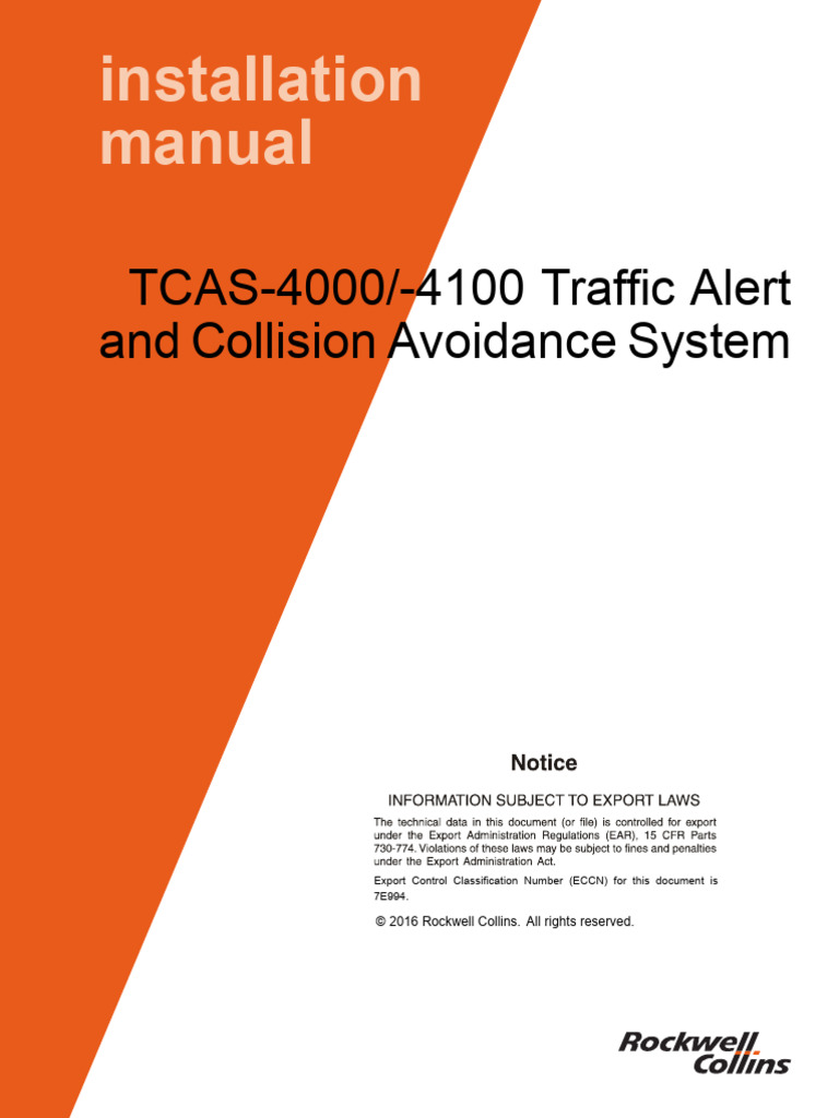 523-0780448-TTR-4000 Tcas Ii Im | PDF | Transponder (Aeronautics)