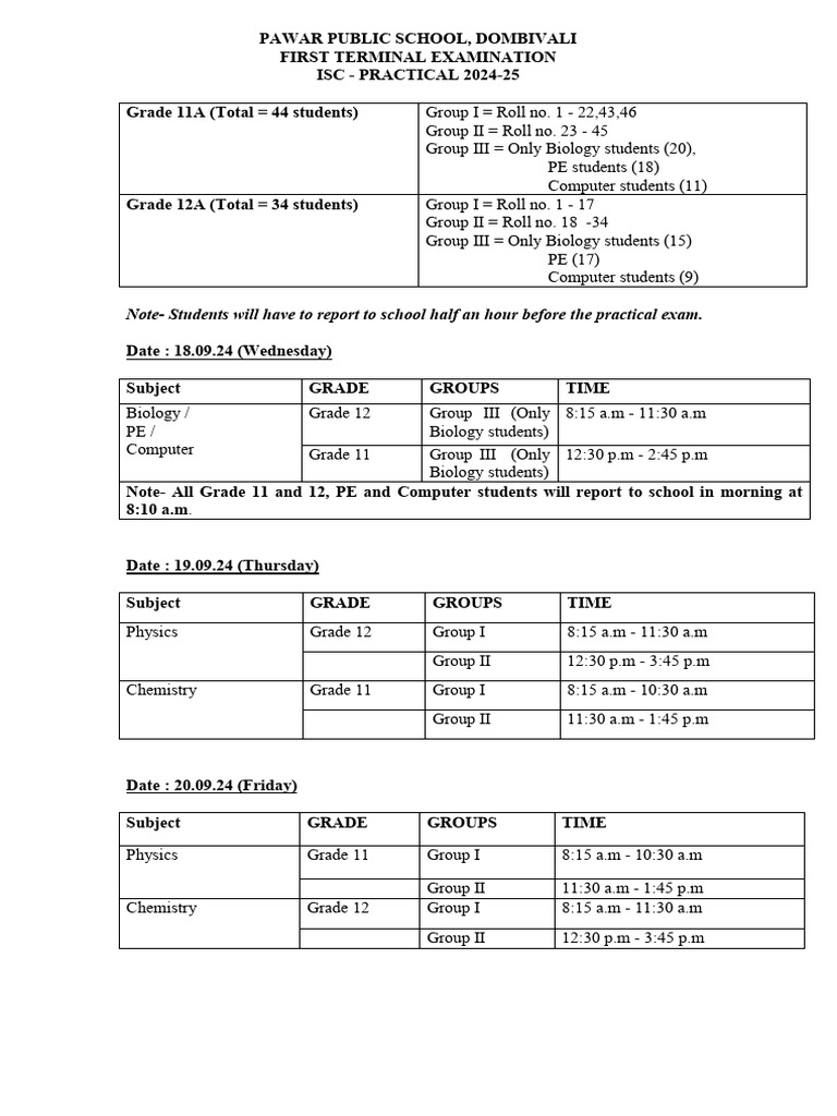 ISC Practical Exam 2024 25 | PDF