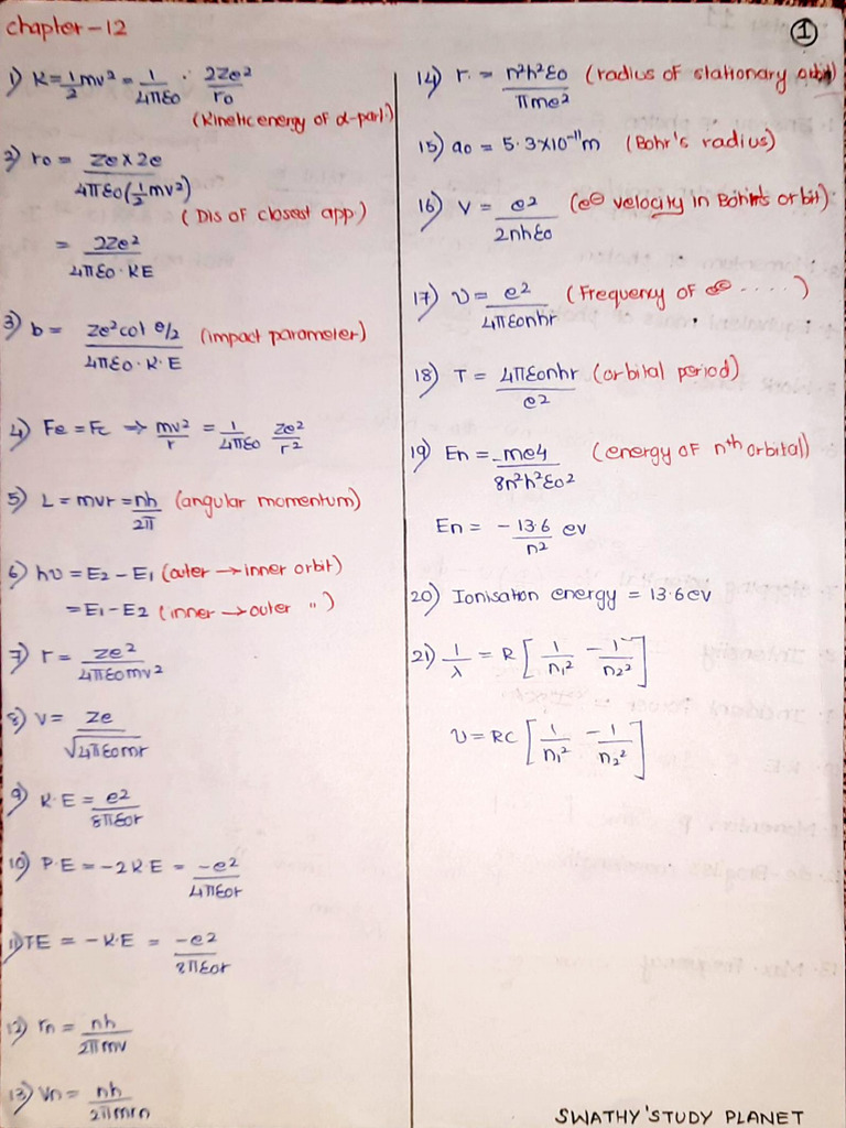 Atoms Notes Pdf