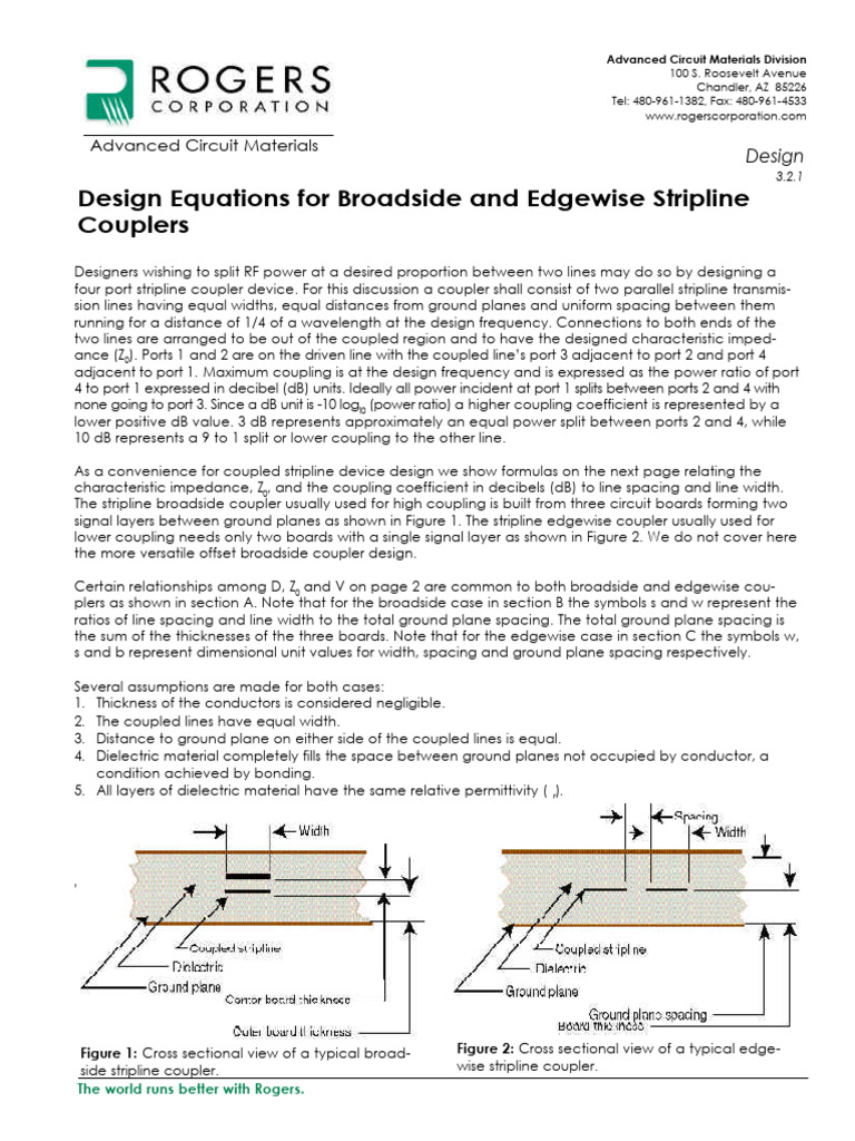 Stripline Coupler Design Equations | PDF | Decibel | Electronics