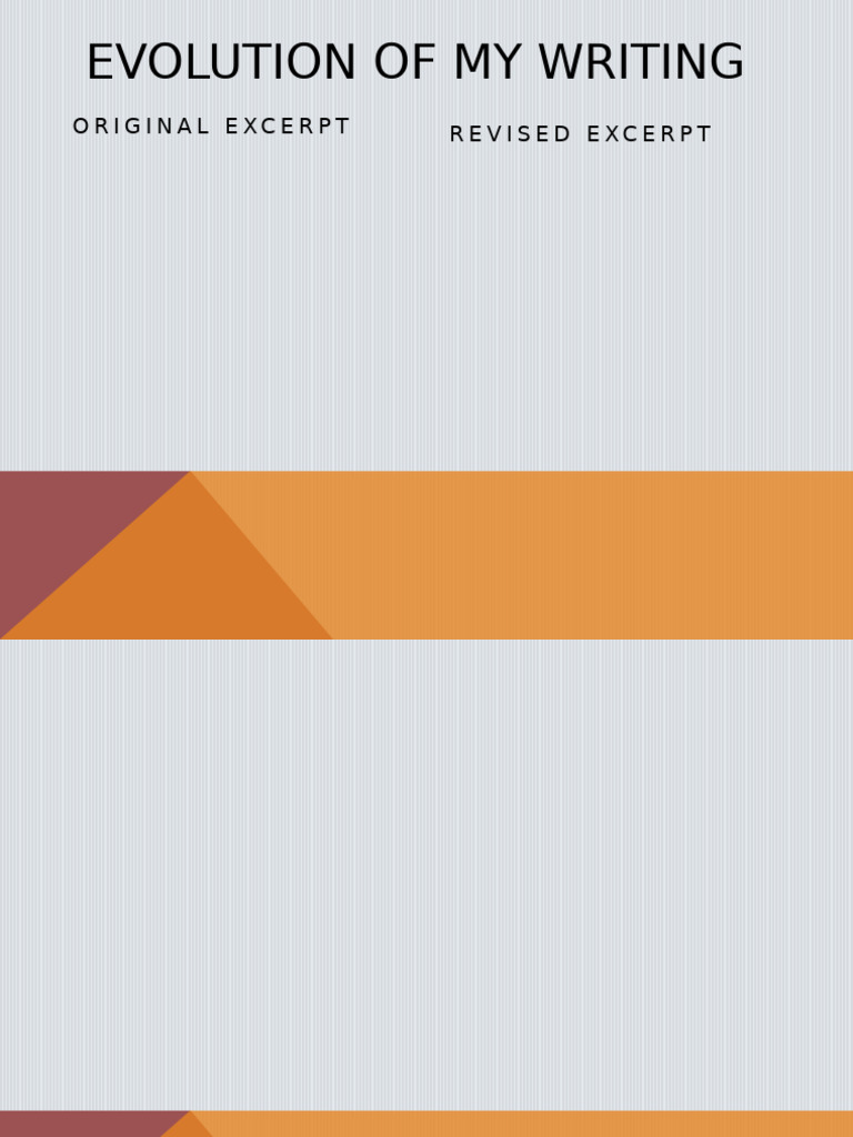 Evolution of My Writing | PDF