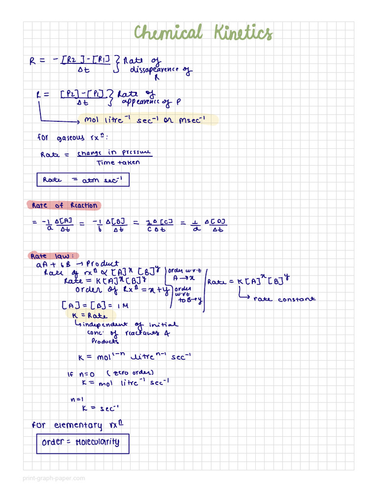 Chemical Kinetics | PDF