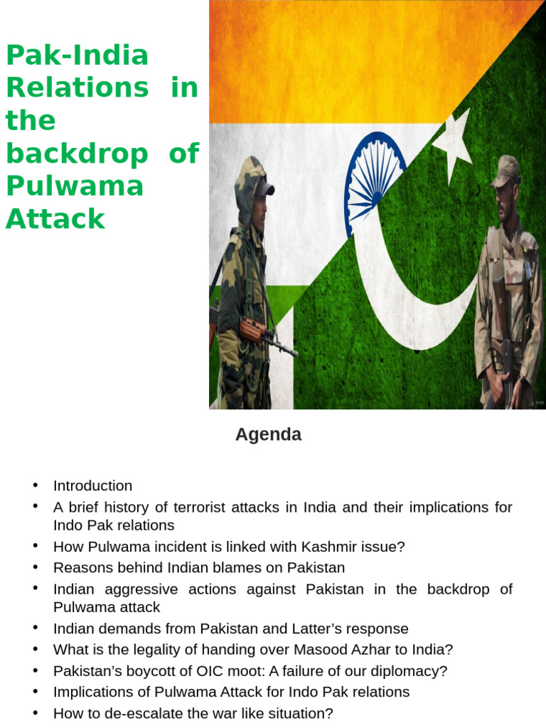 Pak-India Relations in The Backdrop of Pulwama Attack by Arslan Zahid ...