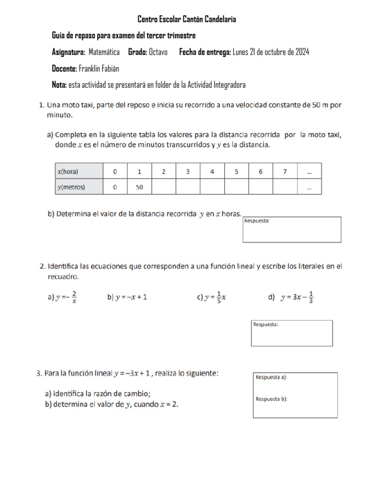 Guia de repaso 8 | PDF