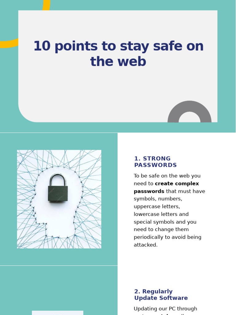 10 Points To Stay Safe On The Web | PDF