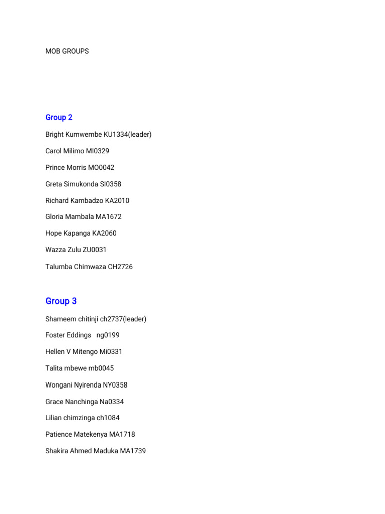 MOB GROUPS-Port-C | PDF
