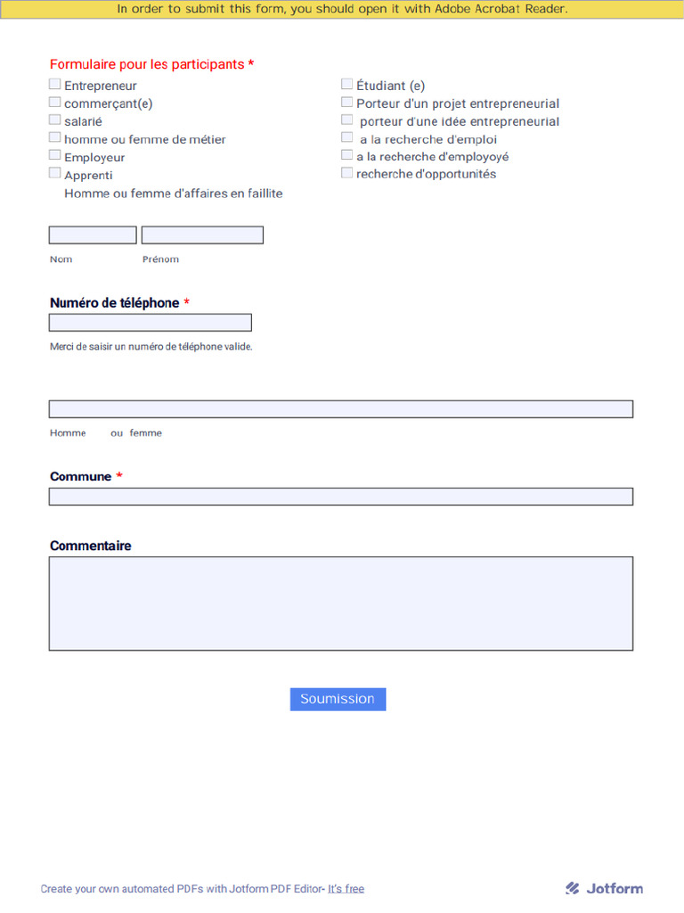 Formulaire Pour La Formation | PDF