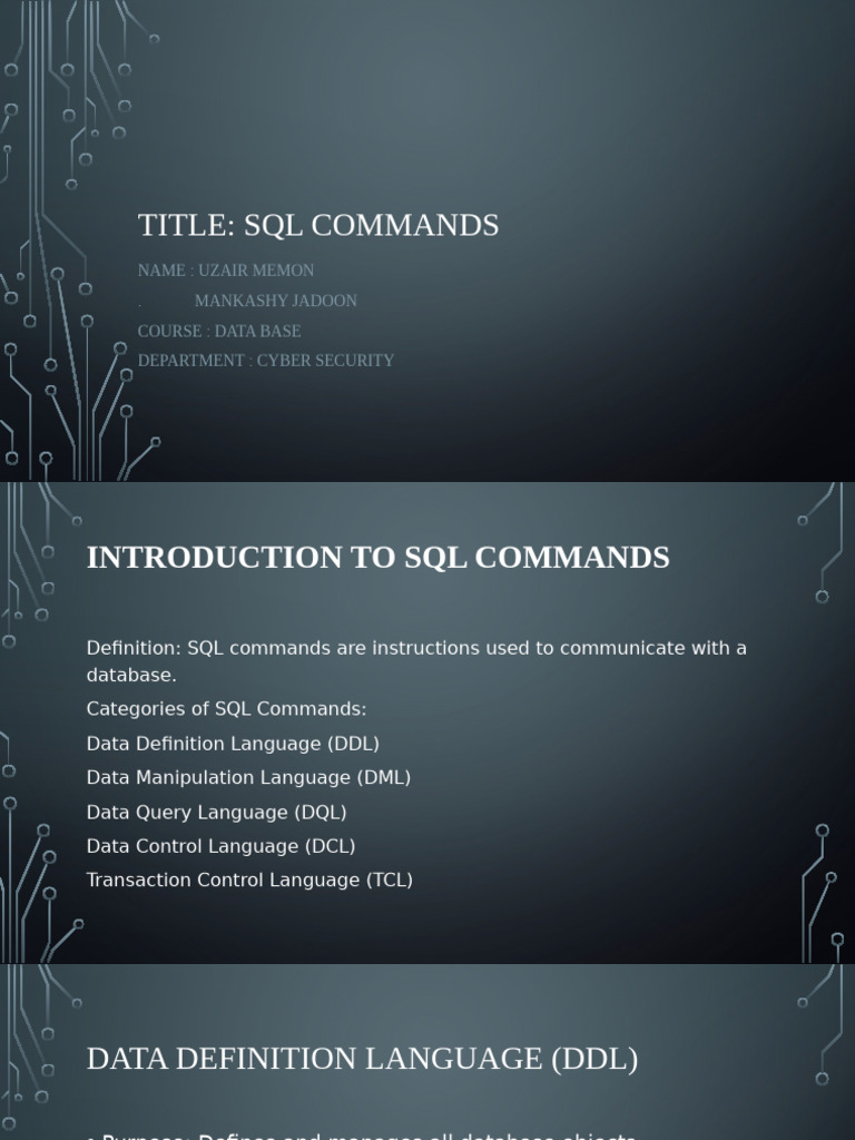 SQL Basics for Cybersecurity Students | PDF | Information Retrieval | Software Design