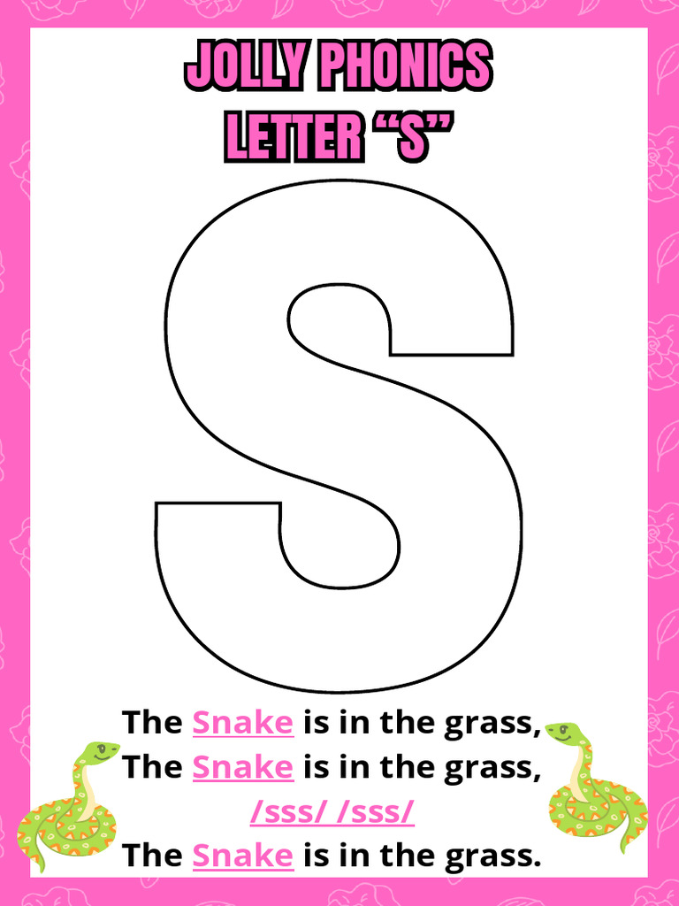 Jolly Phonics Letter "S" | PDF