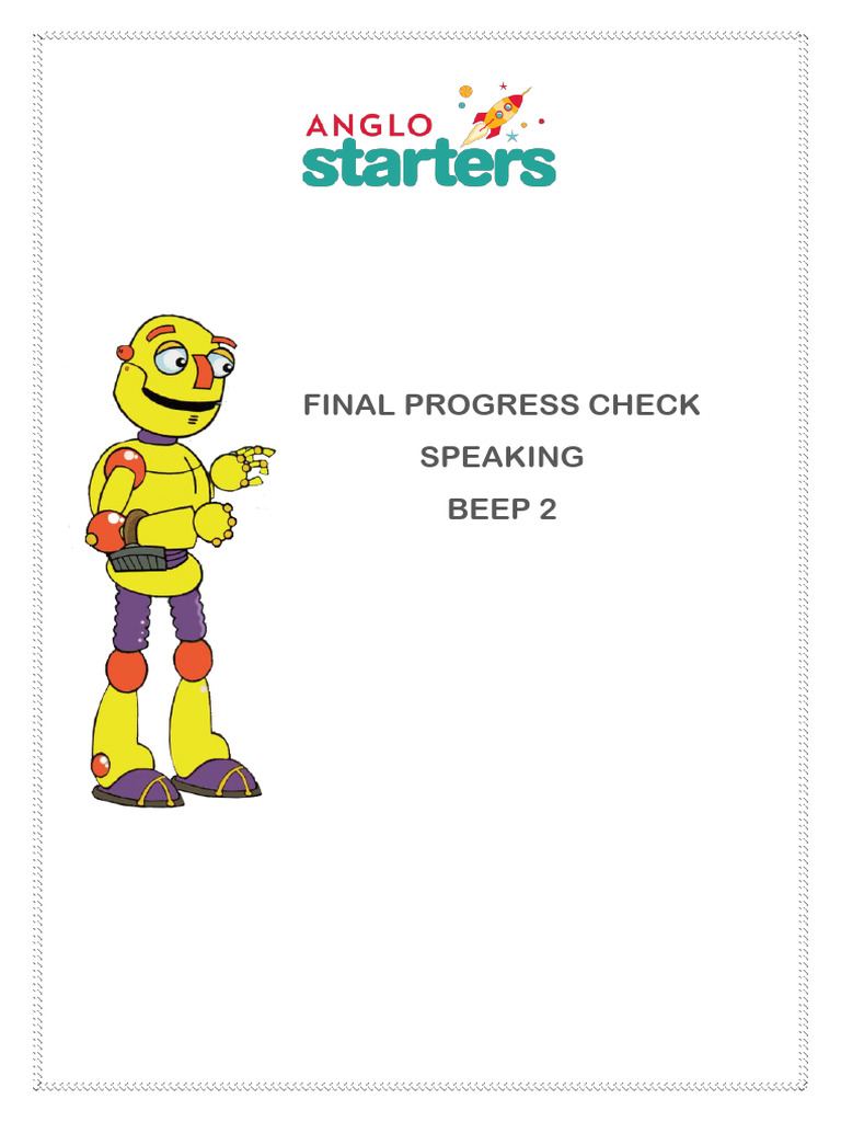 Final Progress Check Beep 2 SPEAKING 2003 | PDF | Human Communication ...
