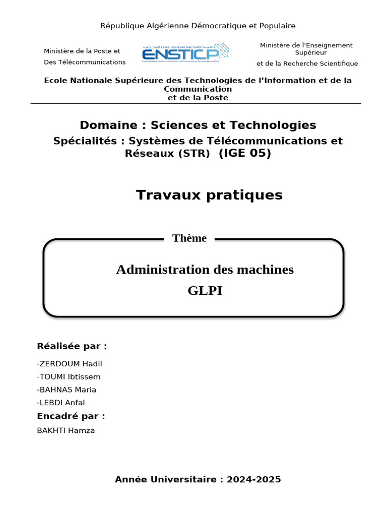 Administration des machines avec GLPI | PDF | Internet | Internet et Web
