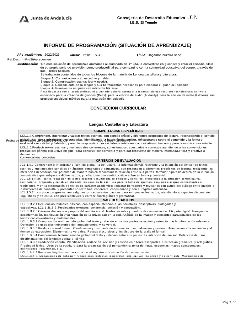 SdA Hagamos una serie SÉNECA | PDF | Conocimiento | Aprendizaje SdA Hagamos una serie SÉNECA | PDF | Conocimiento | Aprendizaje