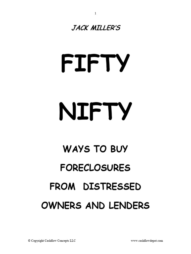 Jack Miller Fifty Nifty Foreclosure Tips Plus Marketing | PDF ...