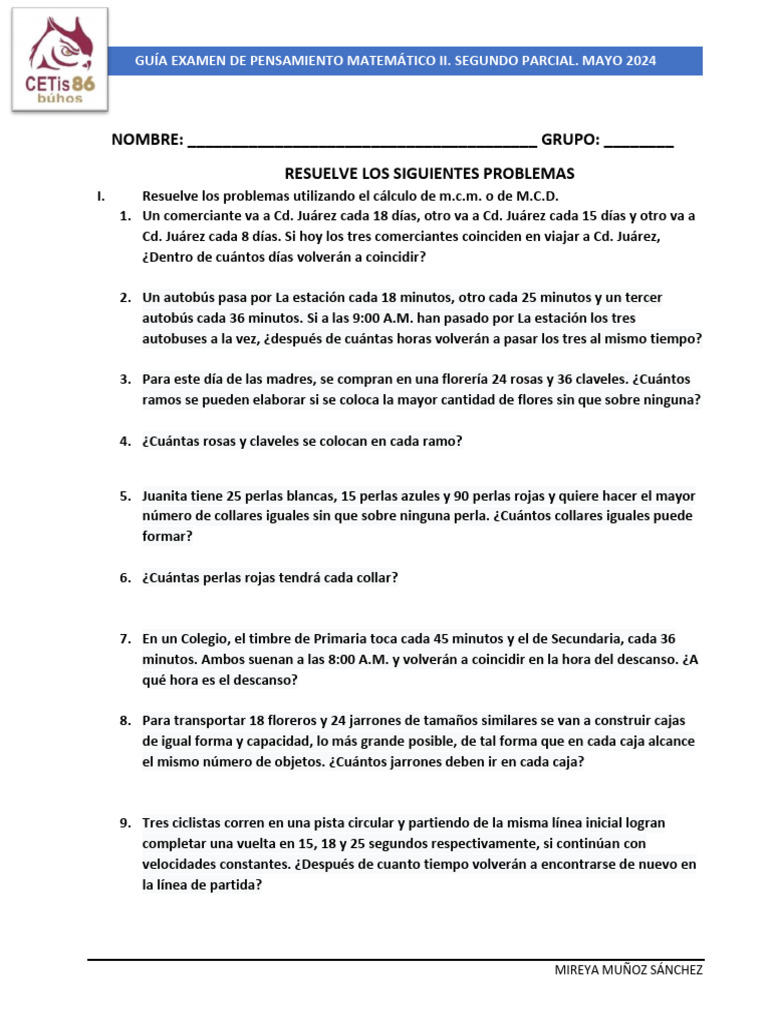 GUIA - EXAMEN SEGUNDO PARCIAL - pm2 | PDF