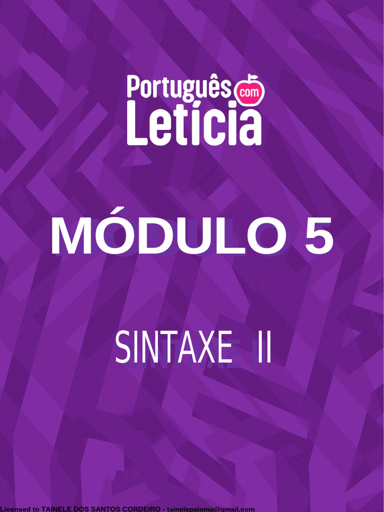 Módulo5_+Resumos_PortuguêsCompleto (2) (1) | PDF | Assunto (gramática) | Pronome