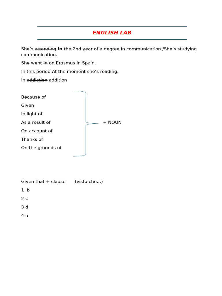 English Lab | PDF