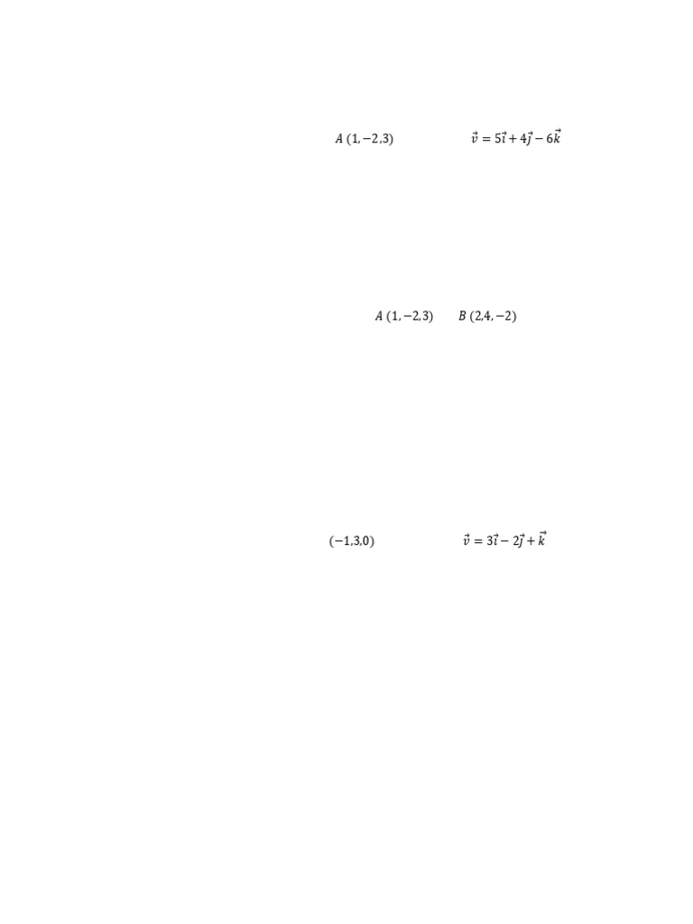Vectors Quiz: Lines in Space | PDF