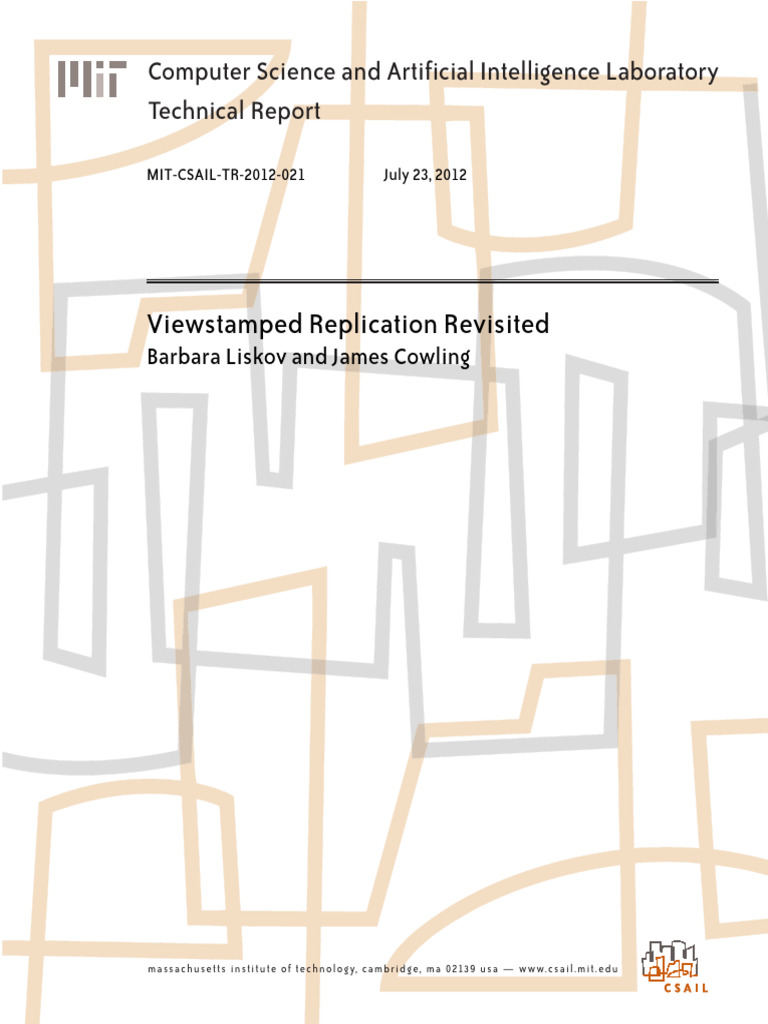 MIT-CSAIL-TR-2012-021 | PDF | Replication (Computing) | Computer Science
