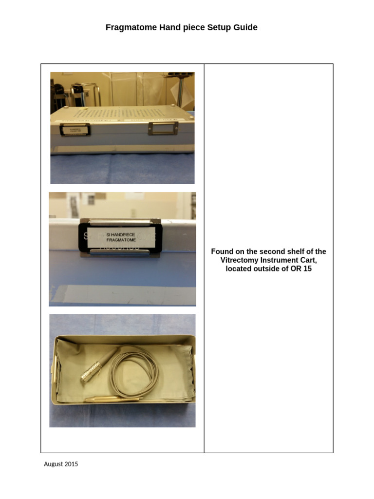 OR Staff: Fragmatome Setup Guide | PDF