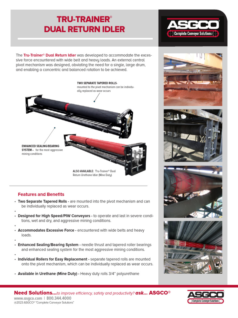 ASGCO Tru Trainer Dual Return Idler 2023 Web | PDF | Manufactured Goods ...