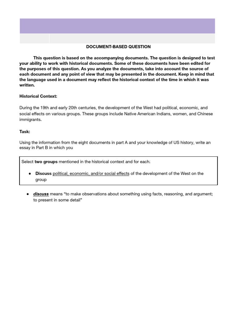 DBQ Groups Westward+Expansion+on+Groups | PDF | Native Americans In The ...