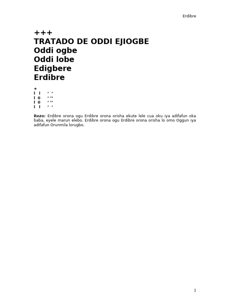 02oddi Ejiogbe | PDF | Santeria