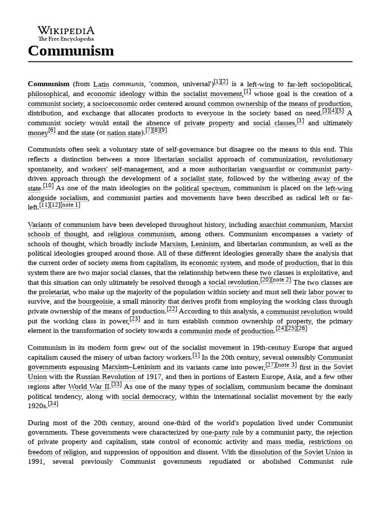 Communism | PDF | Communism | Marxism