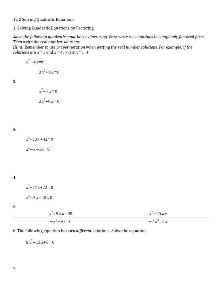 12.2 Homework | PDF | Square Root | Quadratic Equation