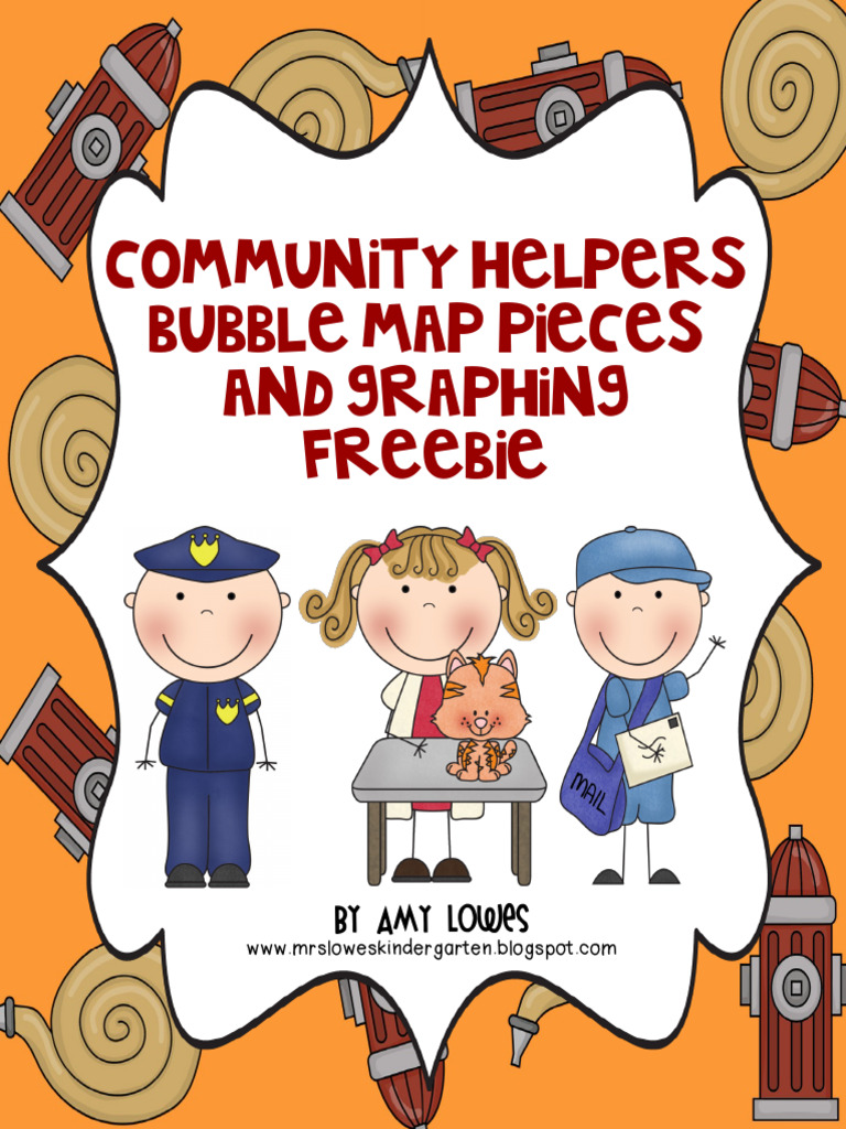 Community Helpers Bubble Map Pieces and Graphing Freebie: by Amy Lowes ...