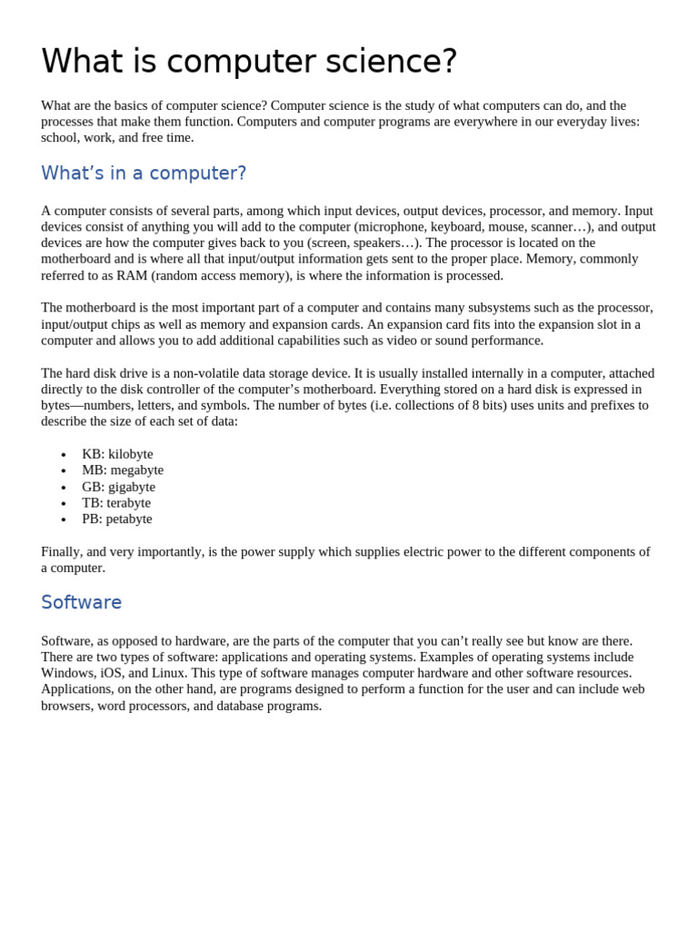 What is computer science | PDF