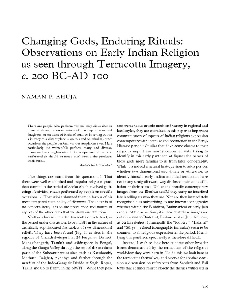 Changing Gods, Enduring Rituals | PDF | Deities | Rituals
