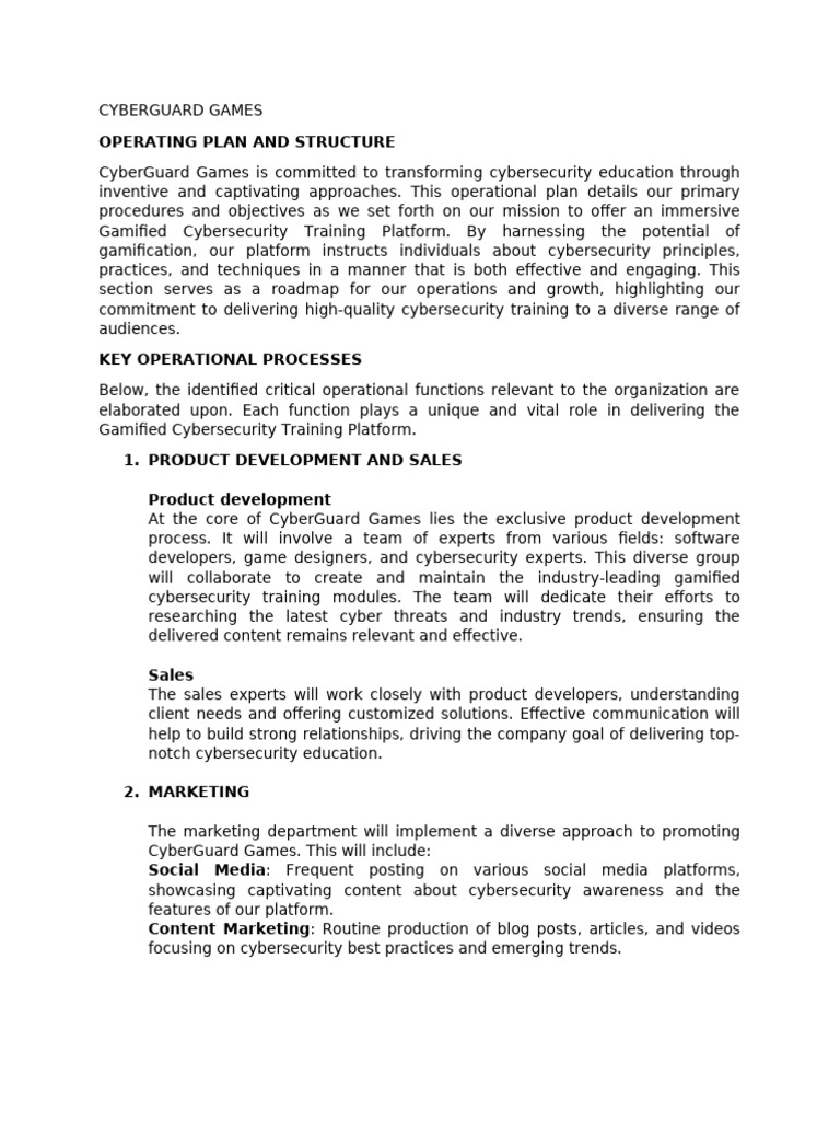 Gamified Cybersecurity Training Plan | PDF | Computer Security | Security