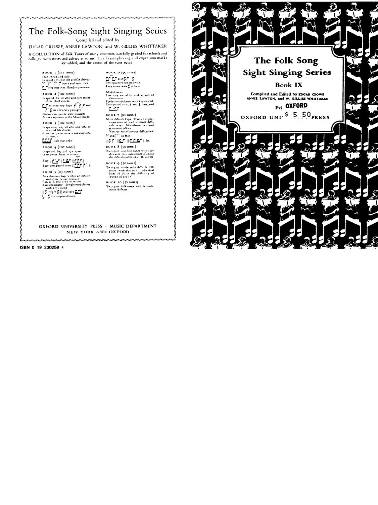 09 The Folk Song Sight Singing | PDF