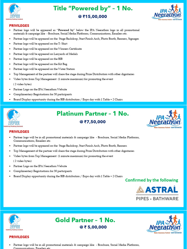 IPA Neerathon Partnership Opportunities | PDF | Economy And The ...