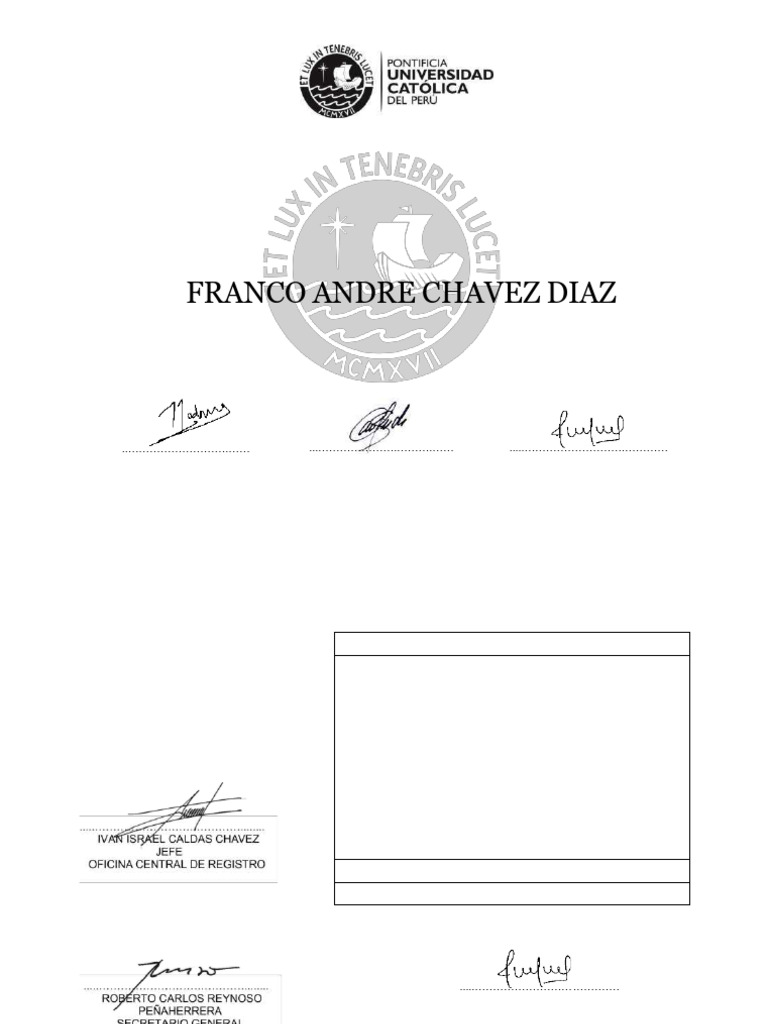 Chavez Diaz Franco Andre | PDF | Enseñando | Universidad