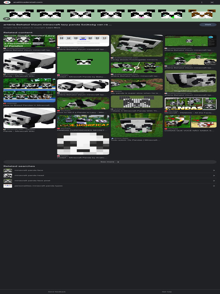 All the Panda Types in Minecraft - Google Search | PDF