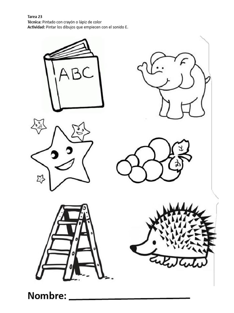 TAREA 23 VOCAL E 4 AÑOS | PDF
