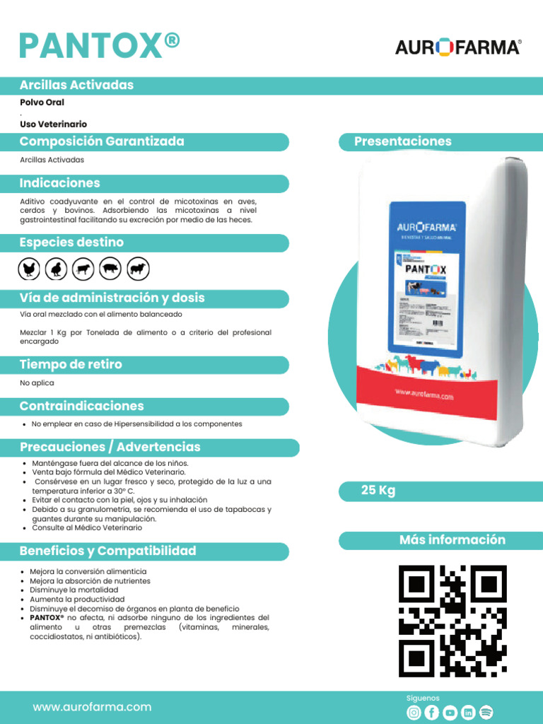 PANTOX®: Arcillas Activadas para Control de Micotoxinas | PDF