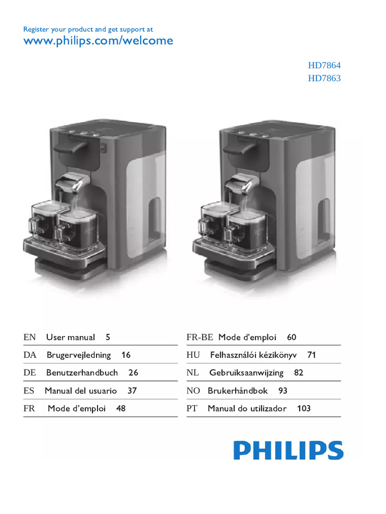 Philips Senseo Quadrante | PDF