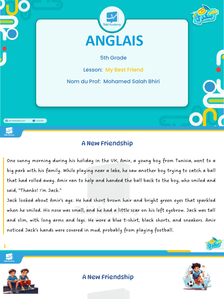67740039cb705 - 5th Grade - My Best Friend - Travail A Faire | PDF