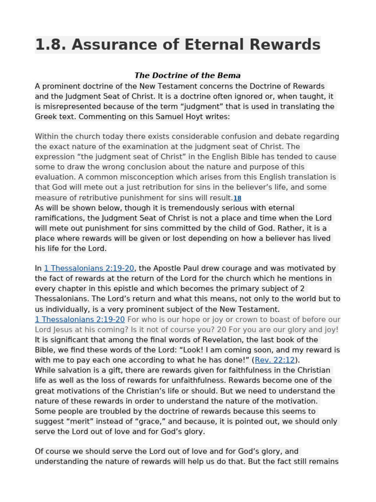 Understanding the Judgment Seat of Christ | PDF | Sin | Jesus